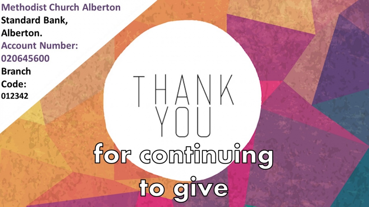 Tithe slide - Alberton Methodist Church